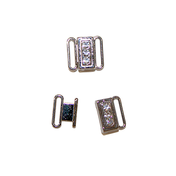 Clasp Deluxe 3 Rhinestones 11mm