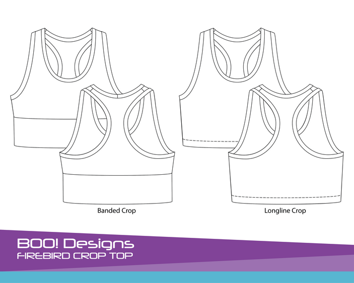 PDF Pattern: Firebird Crop Top – BOO Designs