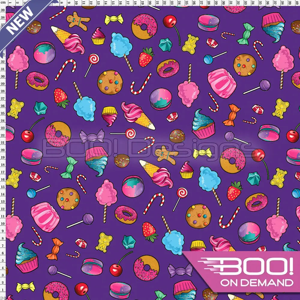 Spandex Candy Scatter Purple – BOO Designs