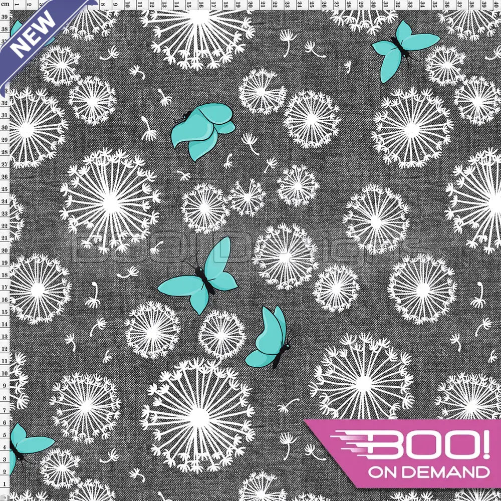 Spandex Dandy Bunny Dandelions Denim – BOO Designs