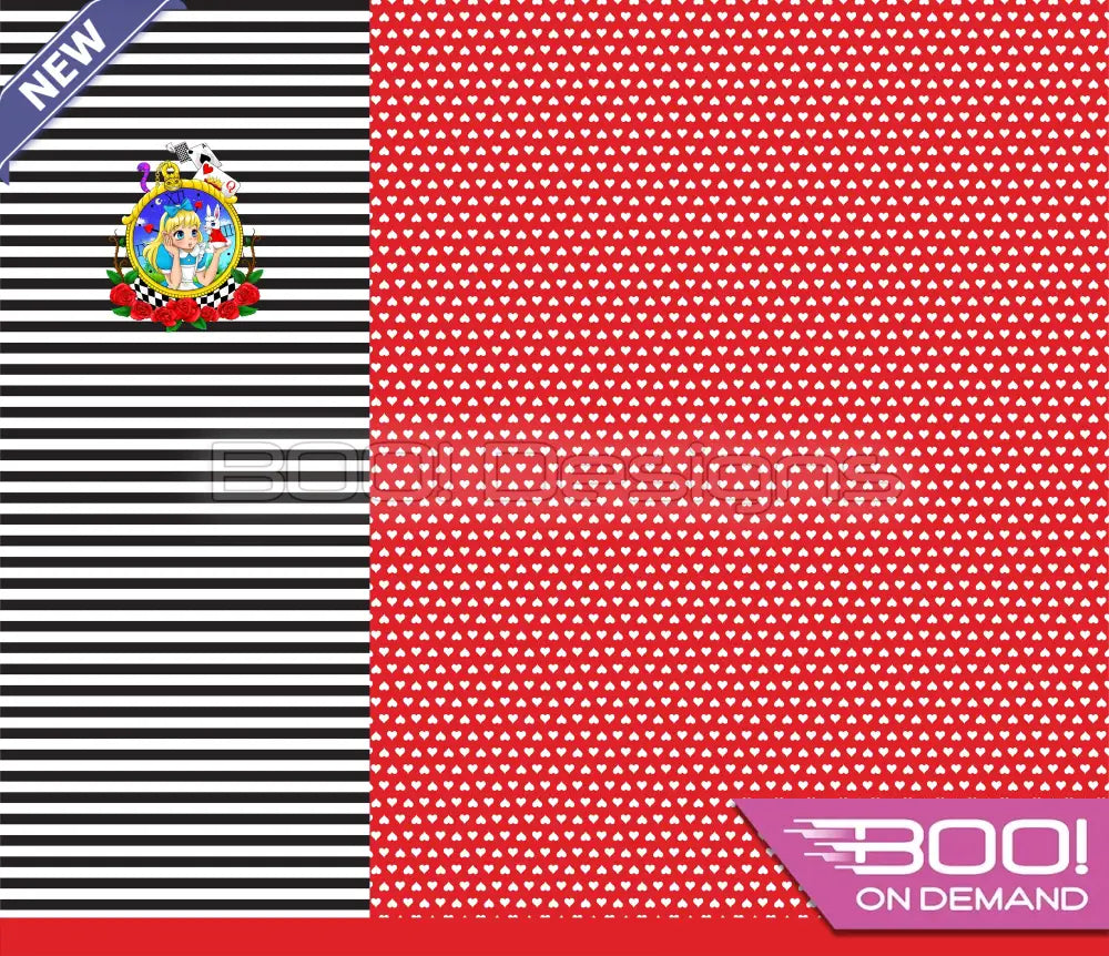 Spandex P125 Alice Hearts Red – BOO Designs