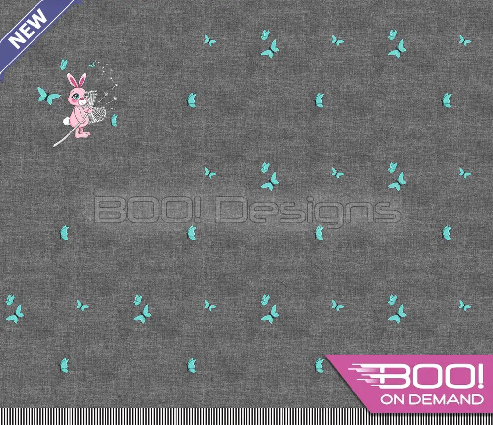 Spandex P125 Dandy Bunny Butterflies Denim – BOO Designs