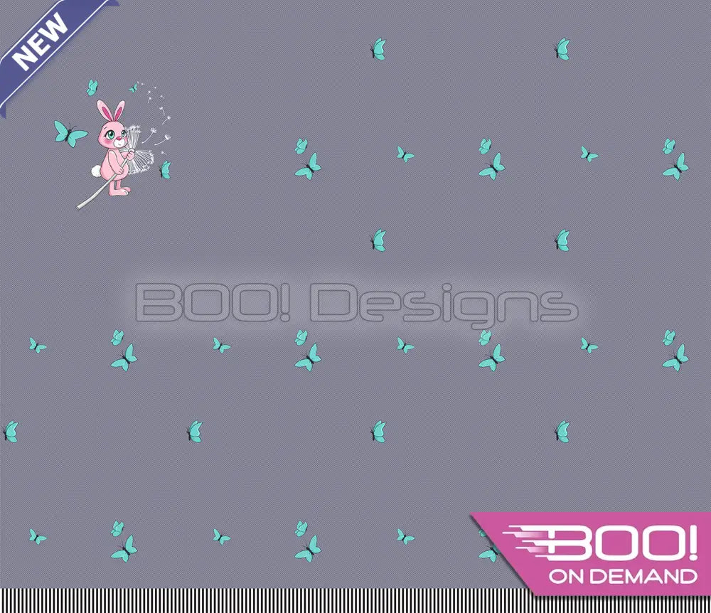 Spandex P125 Dandy Bunny Butterflies Grey – BOO Designs
