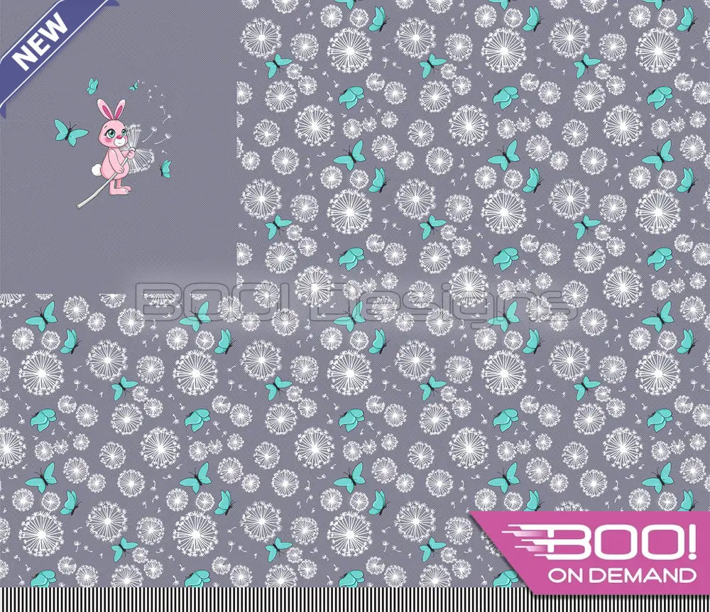 Spandex P125 Dandy Bunny Dandelions Grey – BOO Designs