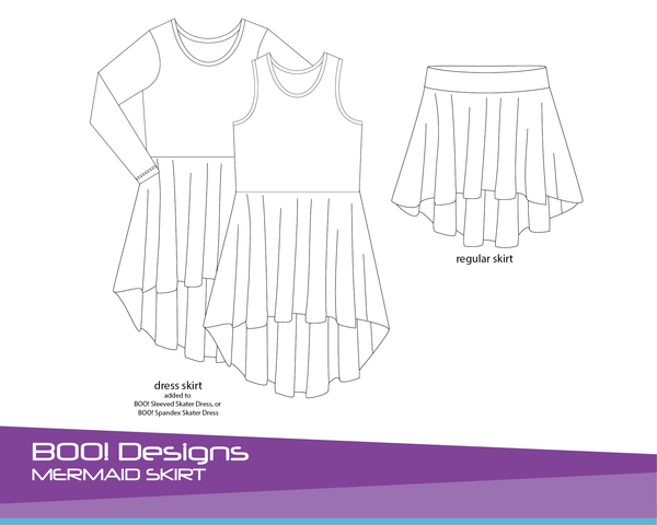 Mermaid Dress Pattern | Free Mermaid High Low Skirt Pattern